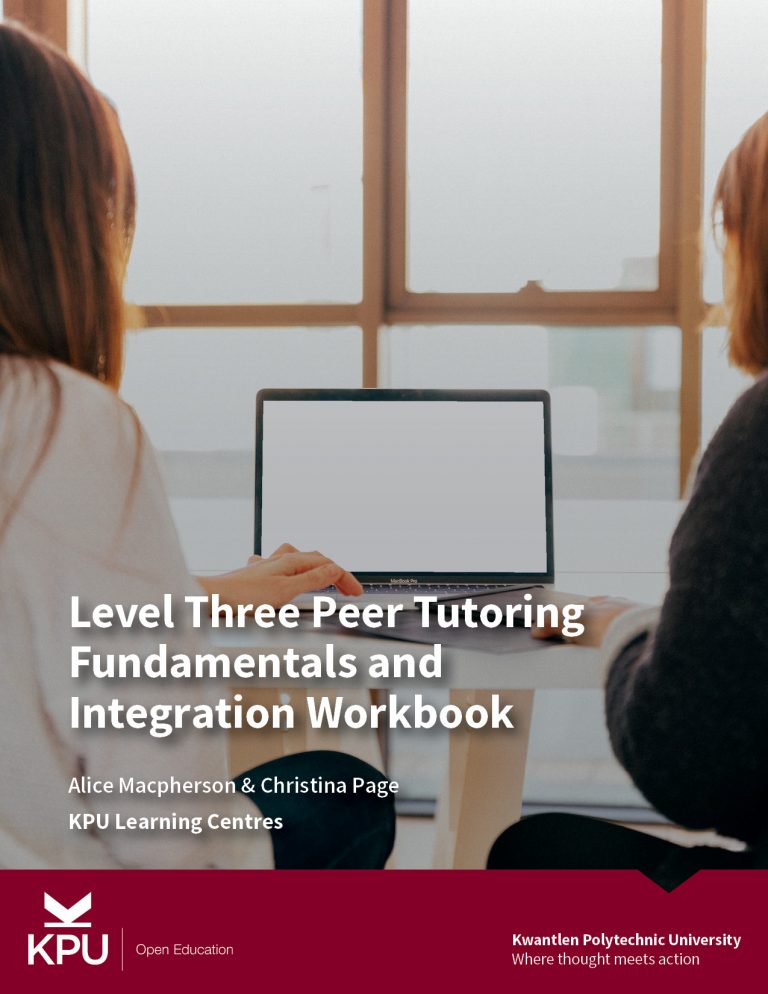 Level Three Peer Tutoring Fundamentals and Integration Workbook ... Level Three Peer Tutoring Fundamentals and Integration Workbook ...